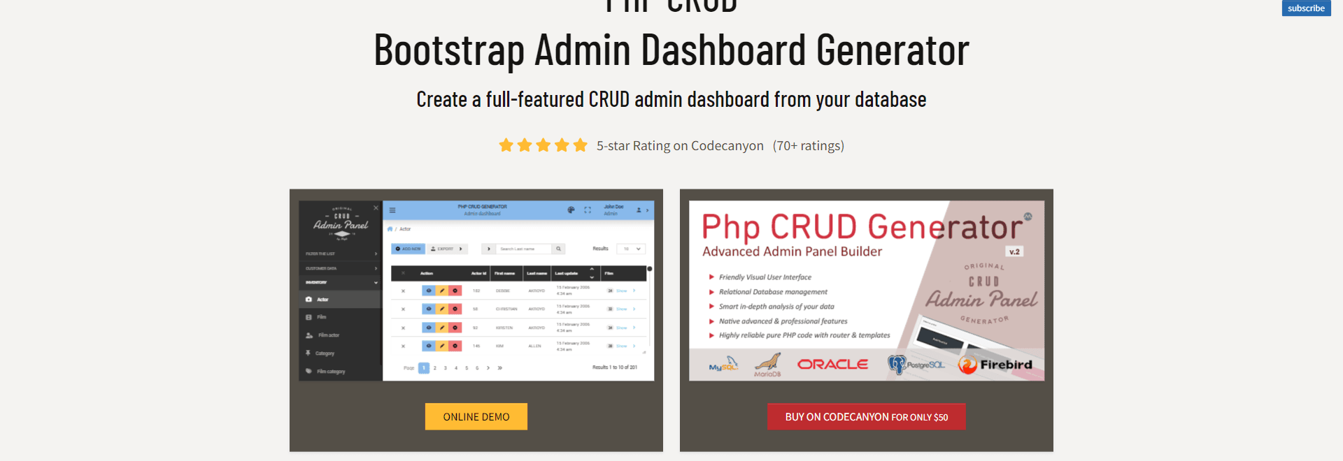 Trustlist Php Crud Generator Php Crud Bootstrap Dashboard Generator 6772